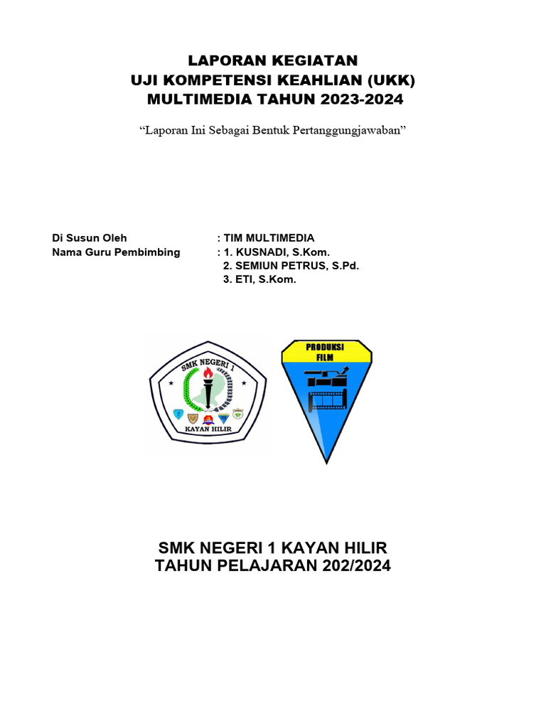 Laporan UKK Multimedia SMK 2023-2024 | PDF