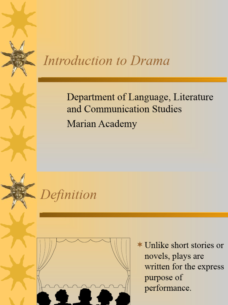 Intro To Drama | PDF | Play (Theatre) | Monologue