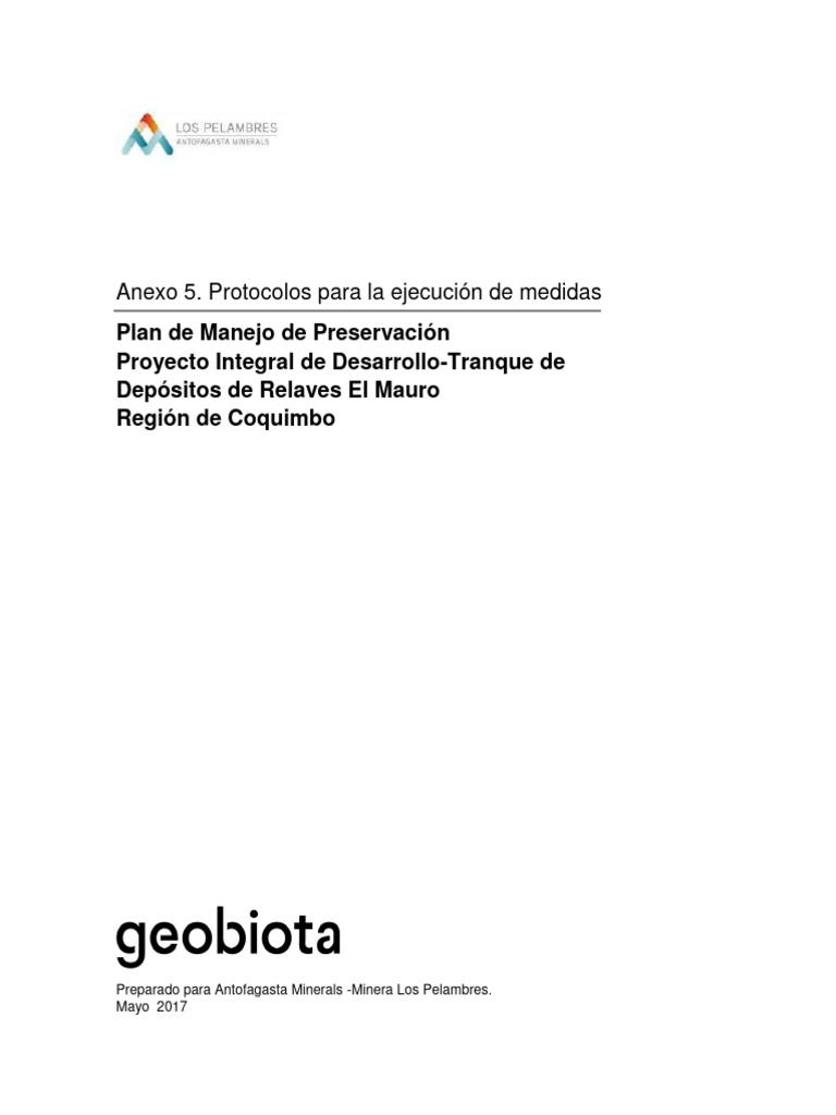 GEOB. Anexo 5 .Protocolos para La Ejecución de Medidas | PDF | Semilla ...