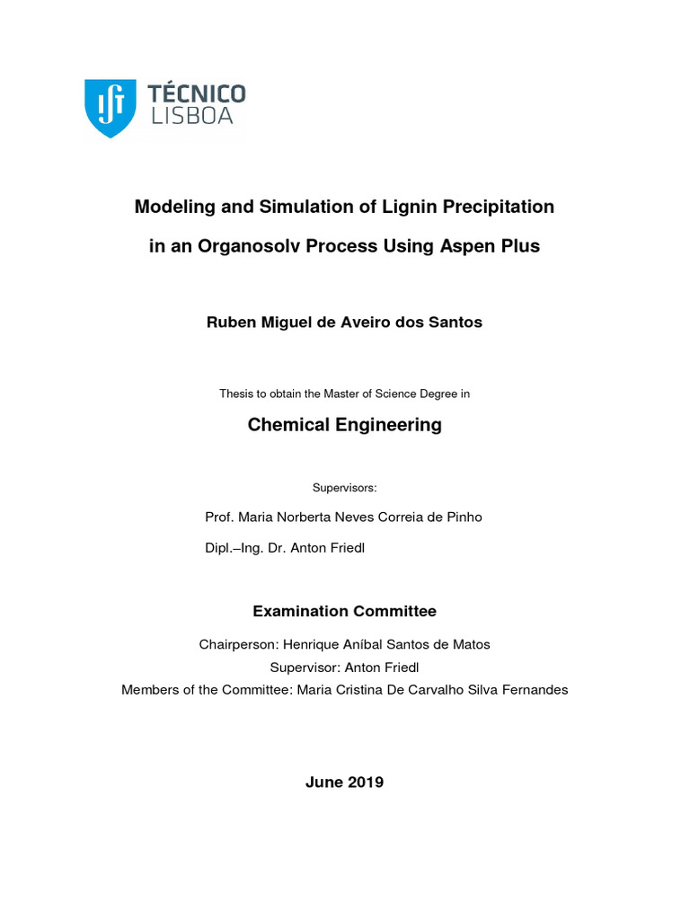 2019 Santos Modeling And Simulation Of Lignin Precipitation Using