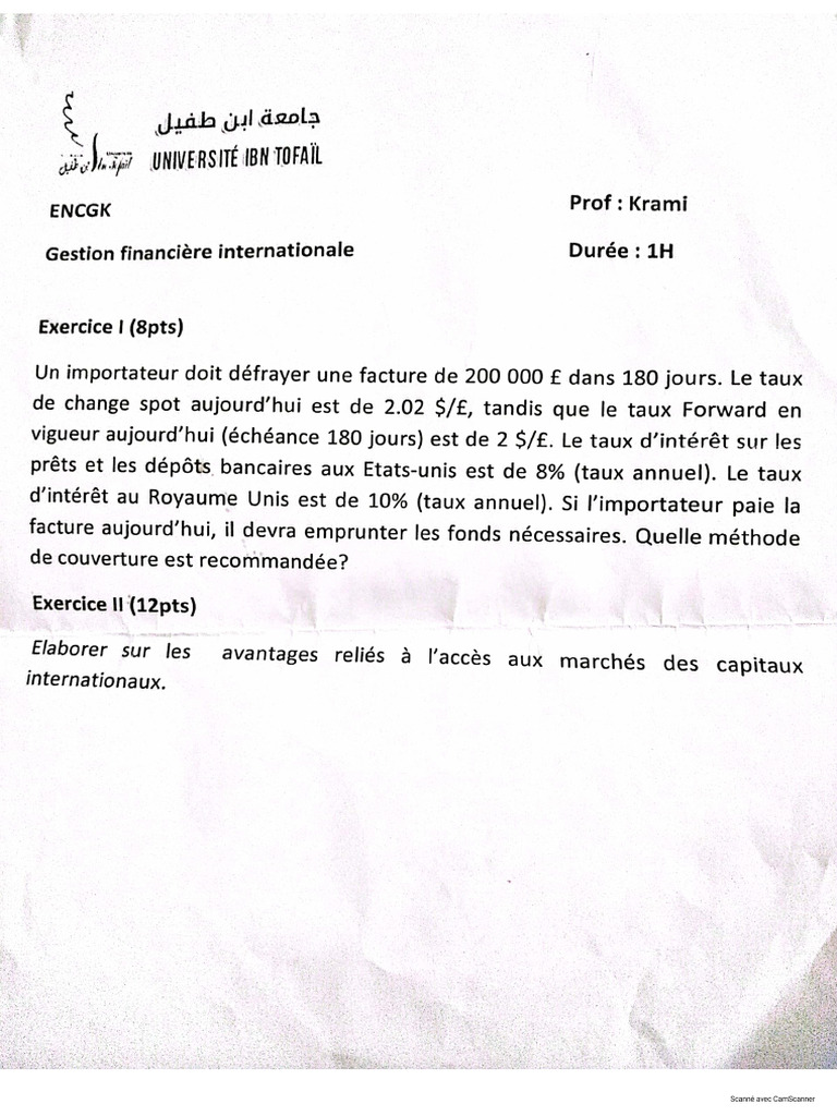 Exam GFI. Ratt | PDF