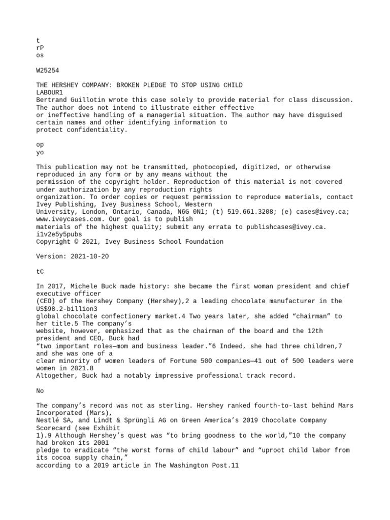 Case Study | PDF | Chocolate | Cocoa Bean