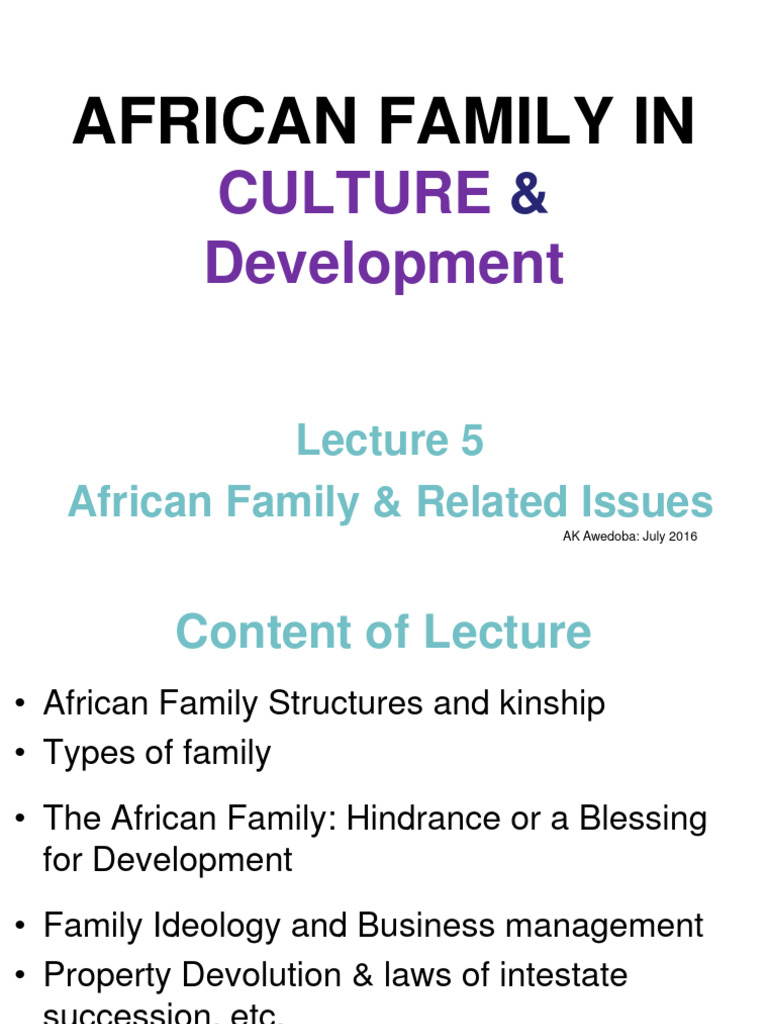 Lecture 5 African Family | Download Free PDF | Family | Kinship