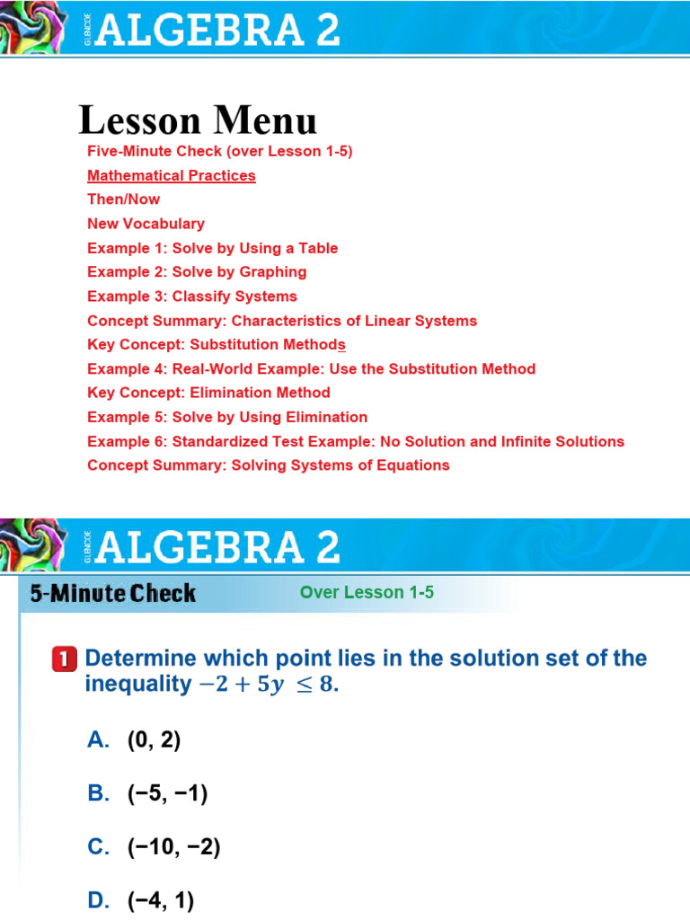 Solving Linear Systems Guide | PDF | System Of Linear Equations | Equations