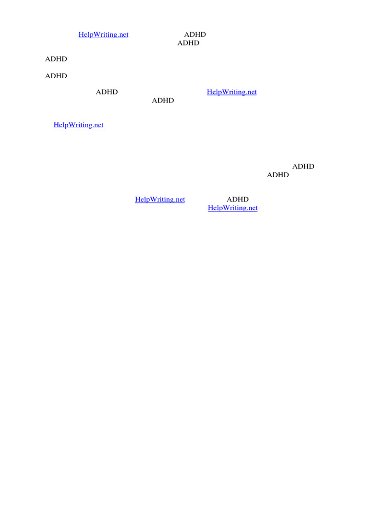 Adhd Thesis Statement | PDF | Attention Deficit Hyperactivity Disorder ...