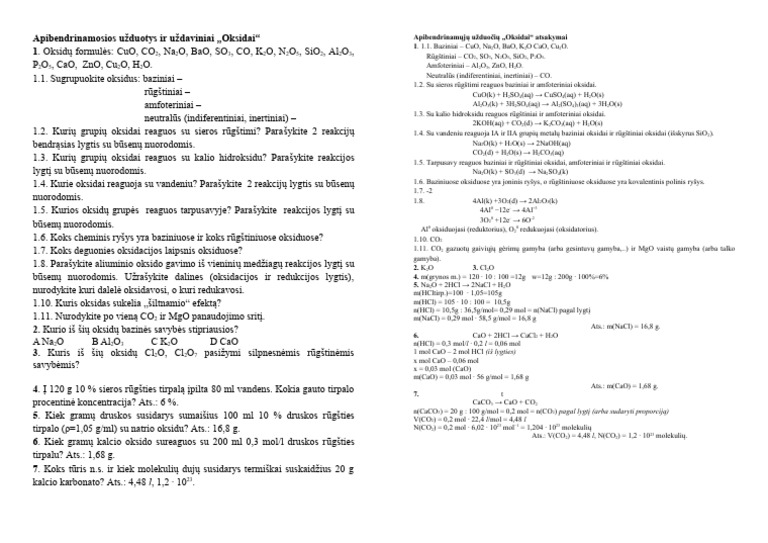 Oksidai Uzd Ir Ats | PDF