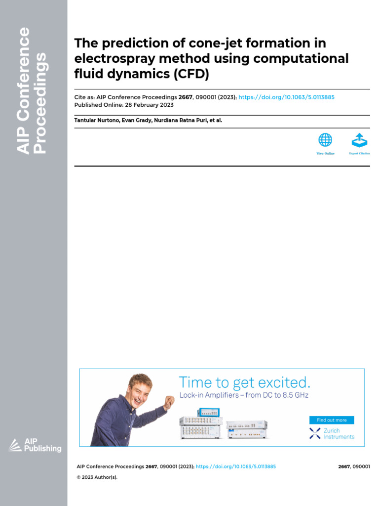 The Prediction of Cone-Jet Formation in Electrospray Method Using Computational Fluid Dynamics ...