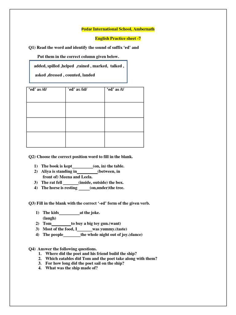 English Practice for Young Learners | PDF