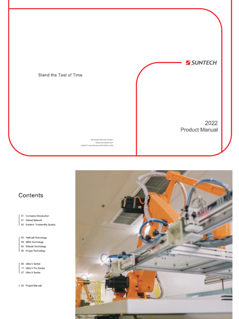 Suntech Product Brochure | PDF