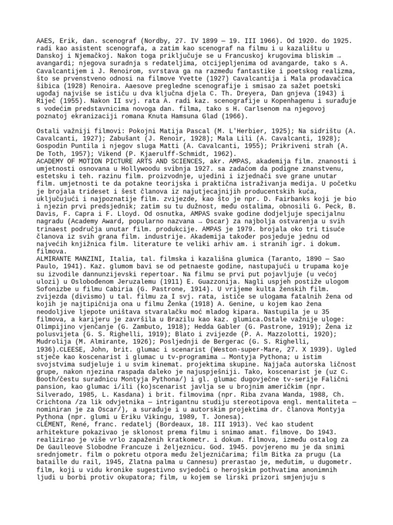 Filmska Enciklopedija | PDF