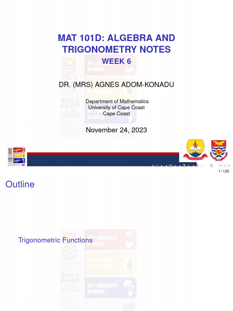 Algebra and Trigonometry 4-6 Trig Only | PDF | Angle | Trigonometric ...