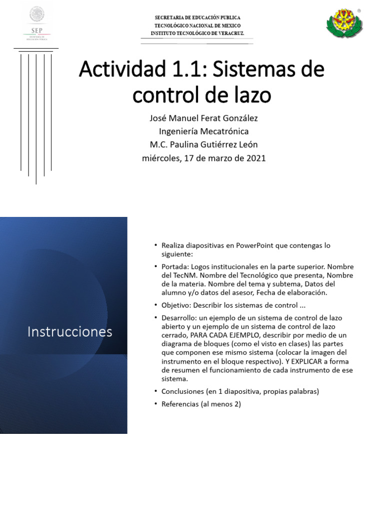 Sistemas de Control: Lazo Abierto y Cerrado | PDF | Sistema de control ...