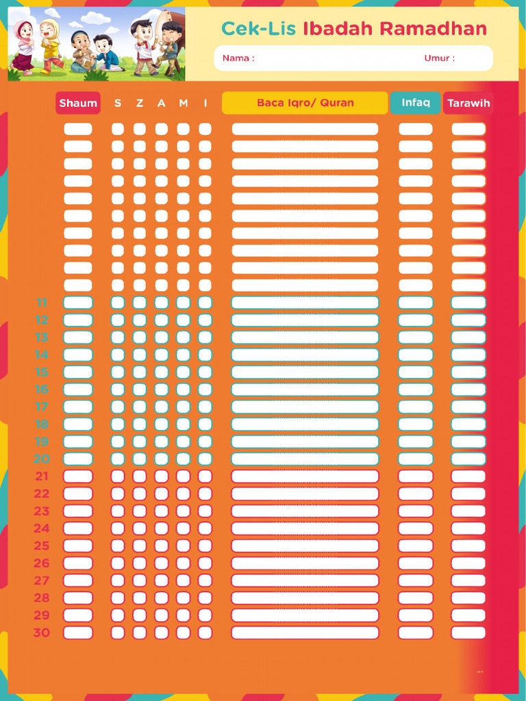 Ceklis Ramadhan 2 | PDF