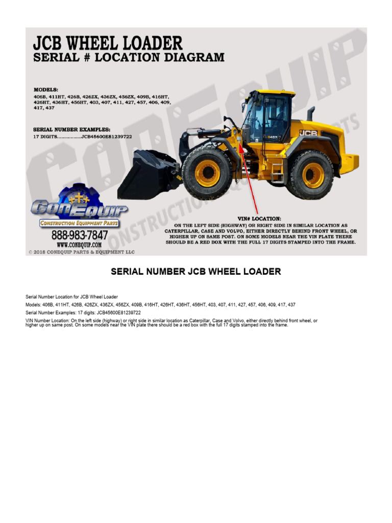 Serial Number JCB Wheel Loader | PDF