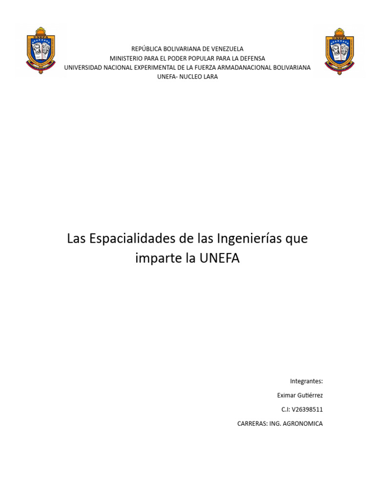 Ensayo Unefa | PDF | Ingenieria Eléctrica | Agronomía