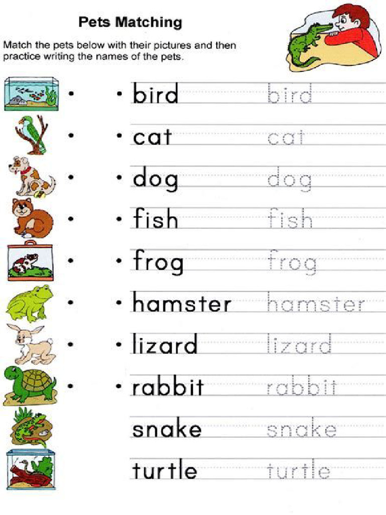 English Worksheets For Kids E3E | PDF