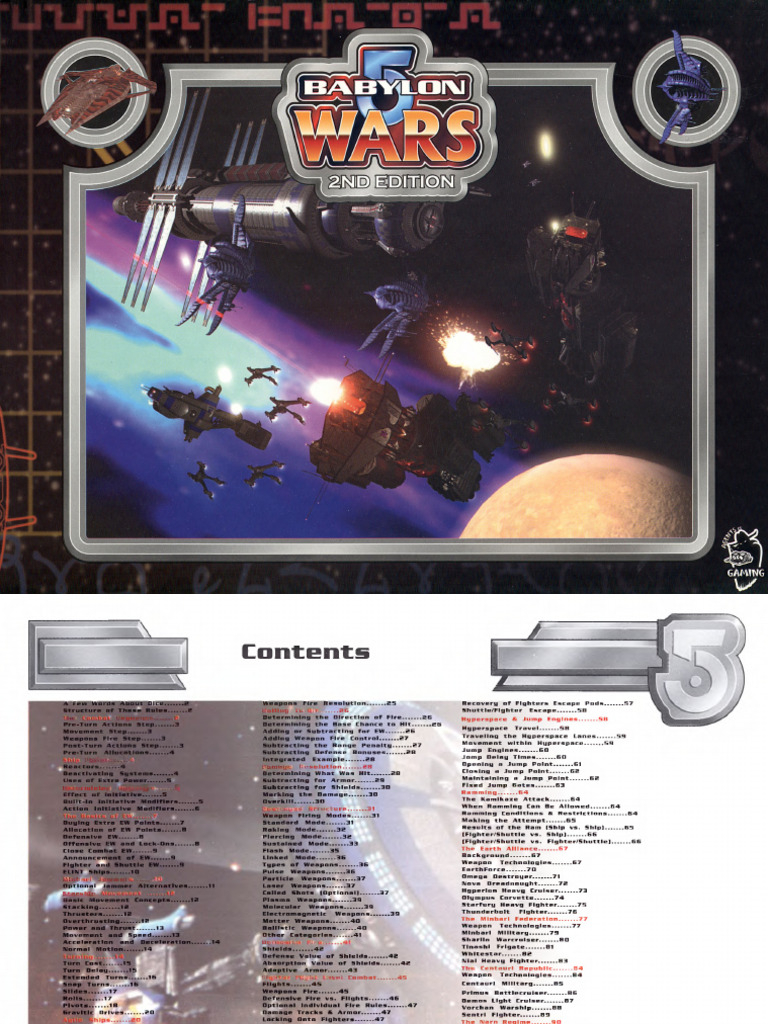 Babylon 5 Wars 2E Original | PDF | Dice | Fighter Aircraft