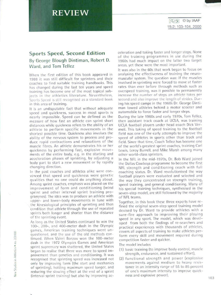 Sport Speed Second Edition by George Blough D | PDF | Physical Exercise ...