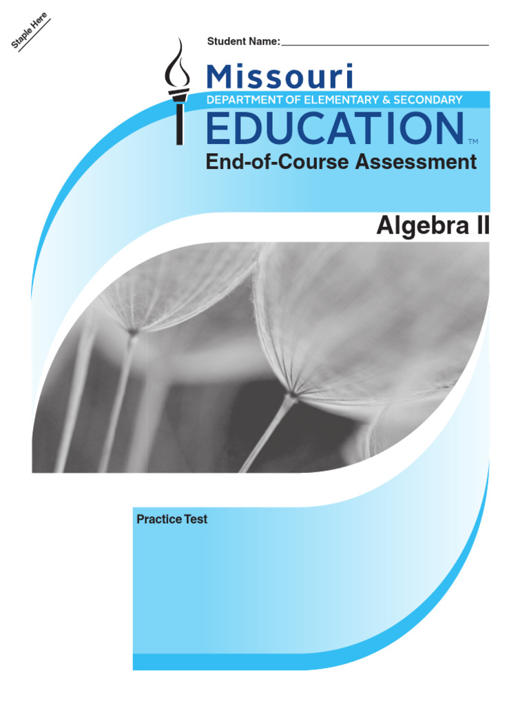 Asmt Eoc Practice Form Alg2 | PDF | Interest | Zero Of A Function
