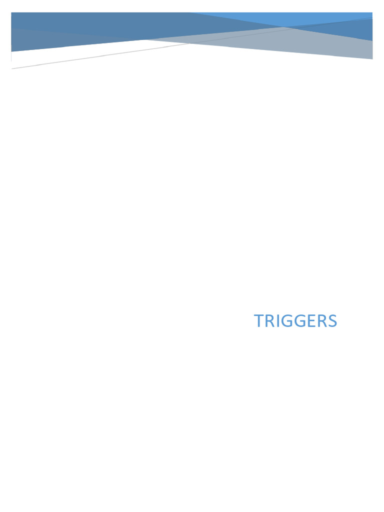 Triggers | PDF | Information Technology Management | Data Management