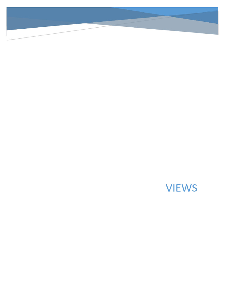 Views | PDF | Databases | Table (Database)