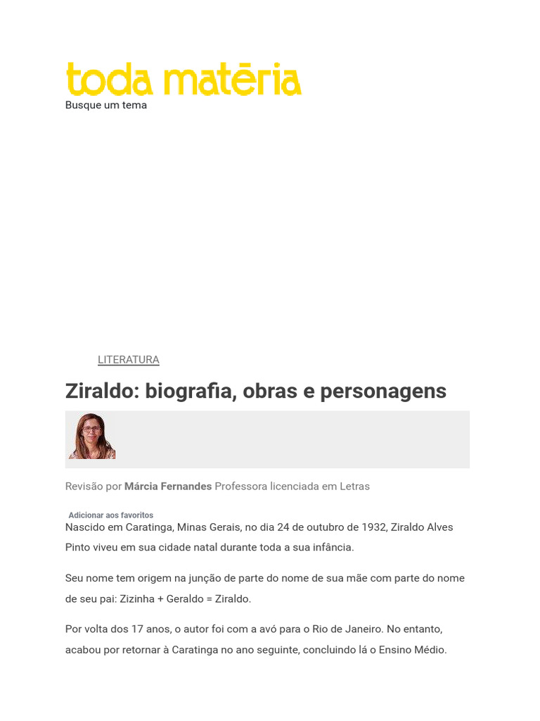 Ziral - Biografia, Obras e Personagens | PDF | Ciências Sociais | História