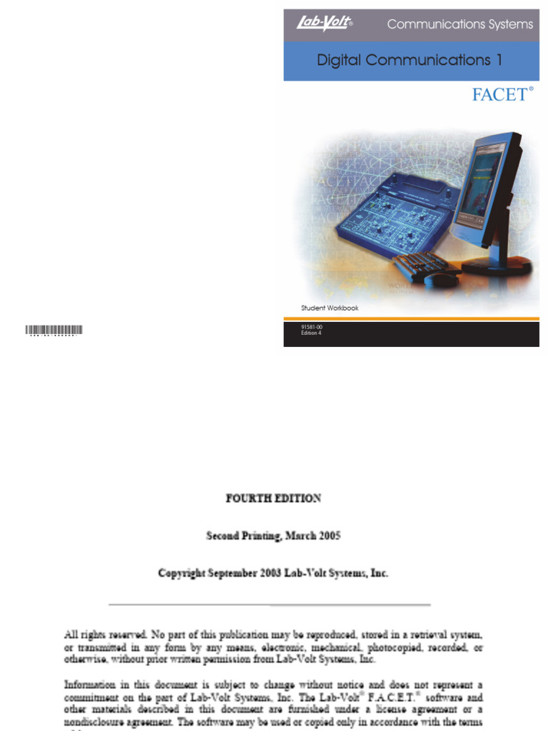 FACET LabVolt Digital Communication Manual | PDF | Modulation | Frequency Modulation