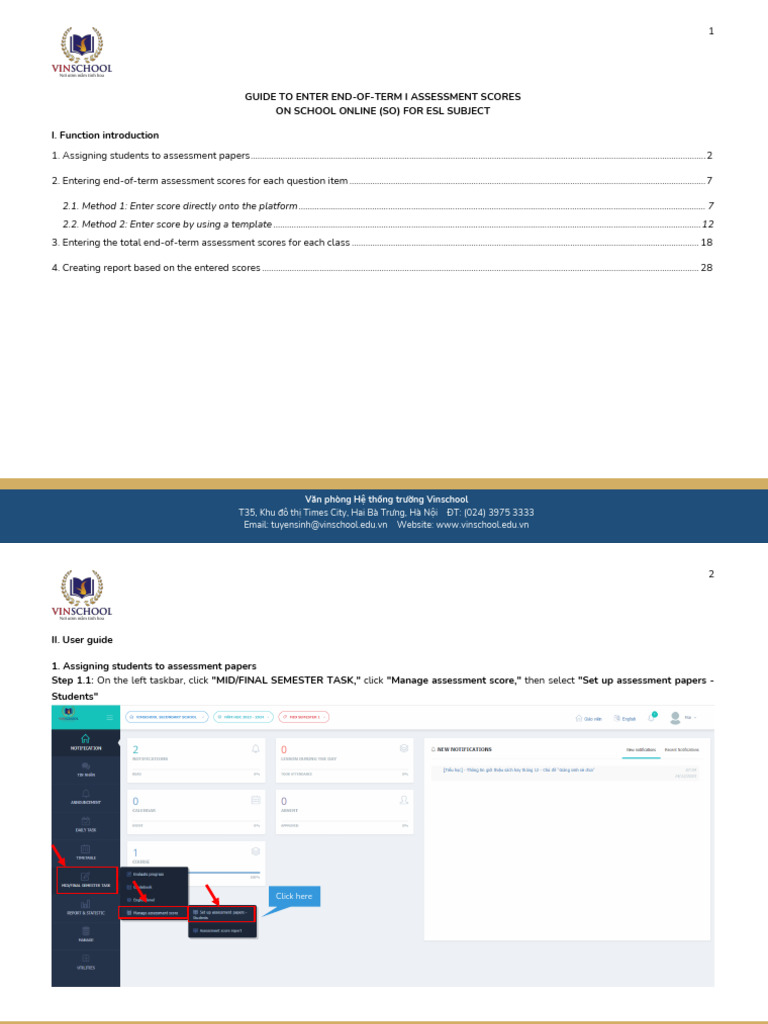 Guide To Enter EOT 1 Assessment Scores On SO For ESL | PDF | Icon (Computing) | Software Engineering