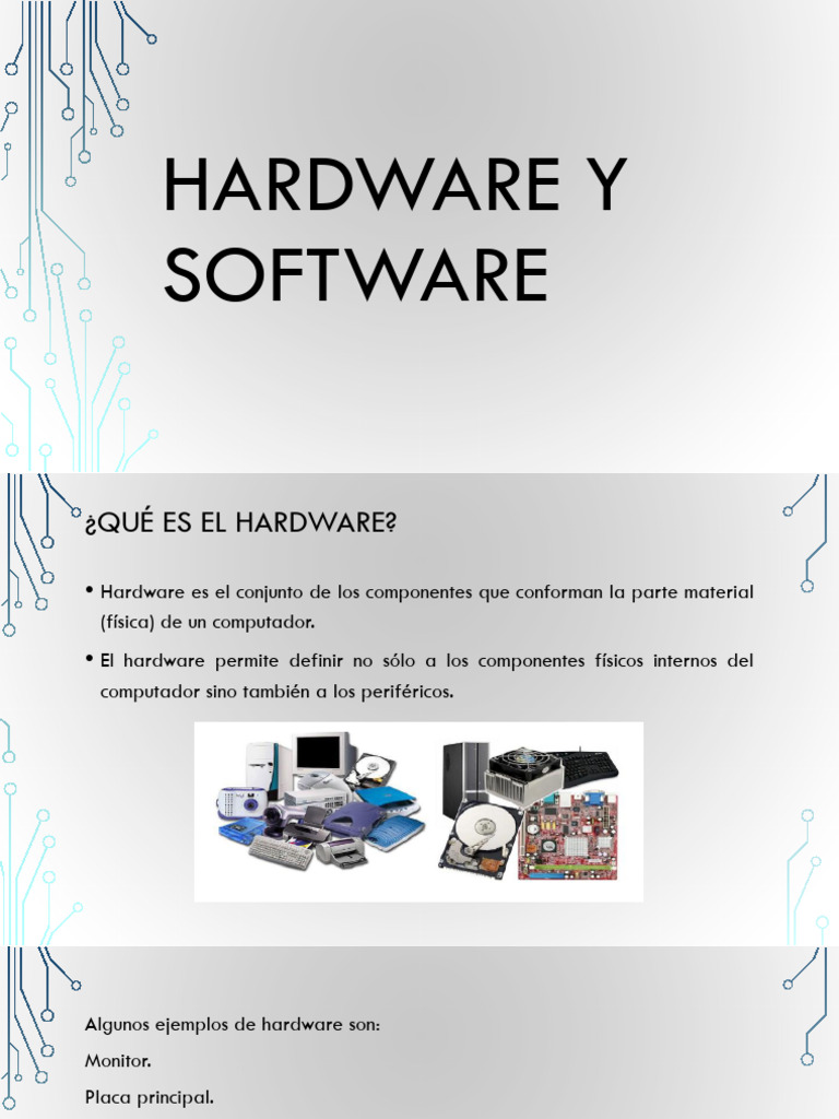 Hardware y Software | PDF | Hardware de la computadora | Software