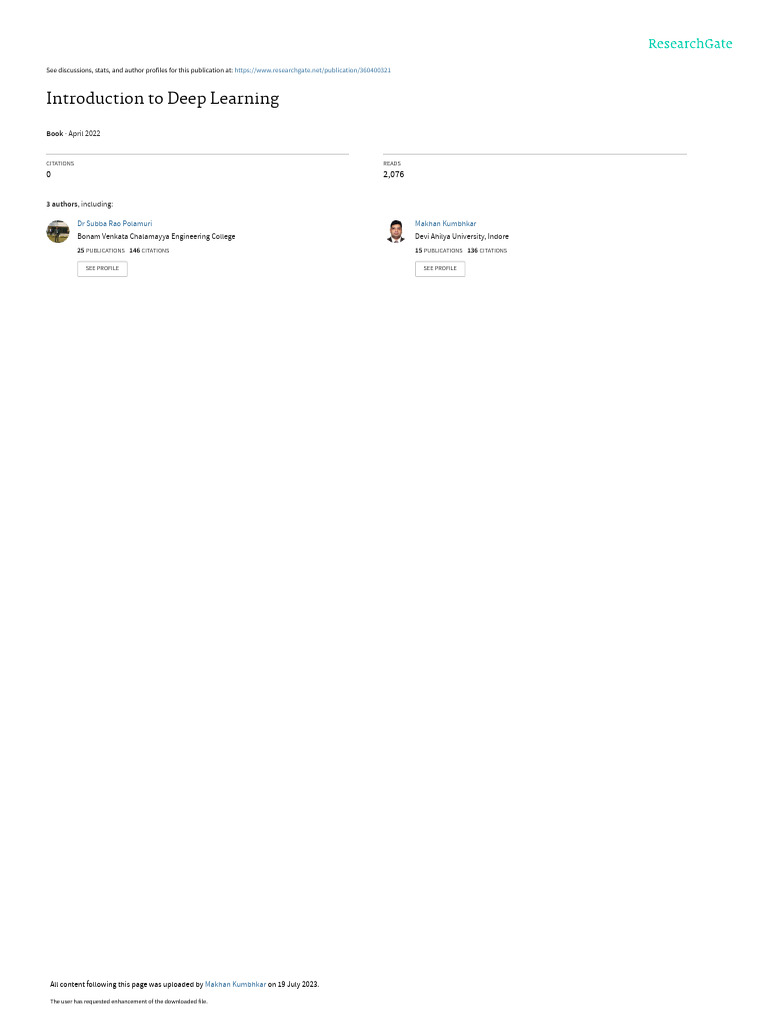 Merged Deep Learning | PDF | Artificial Neural Network | Machine Learning