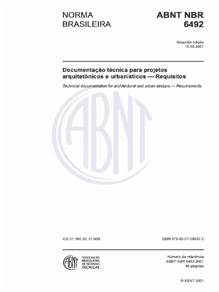 NBR 6492 - Representacao de Projetos de Arquitetura | PDF