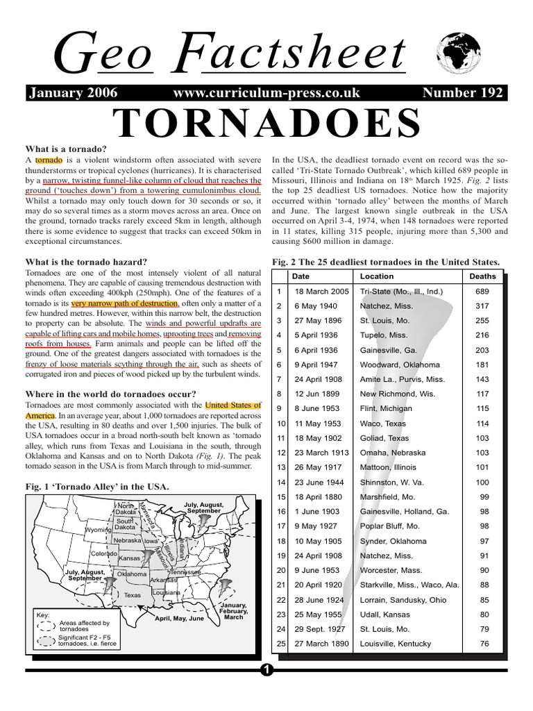 192 Tornadoes | PDF | Tornadoes | Thunderstorm