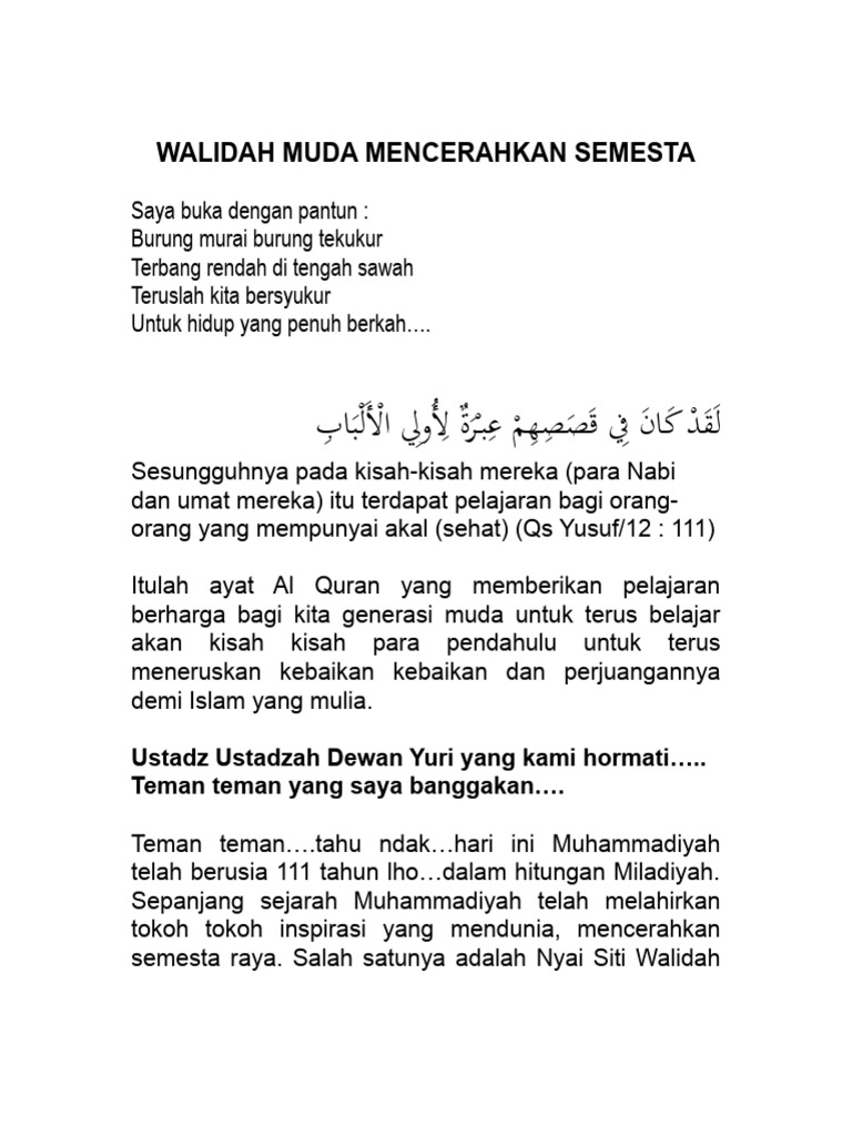 Walidah Muda Mendunia | PDF | Ilmu Sosial | Perjalanan