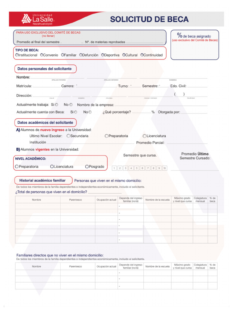 2 Formato Solicitud Preparatoria | PDF