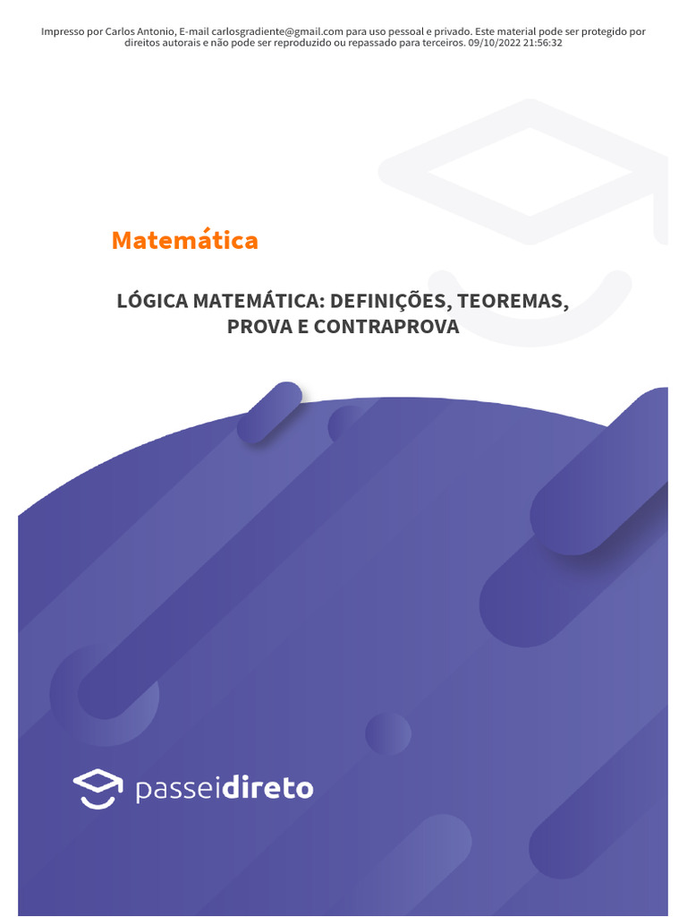 Lógica matemática_ definições, teoremas, prova e contra-prova _ Passei ...