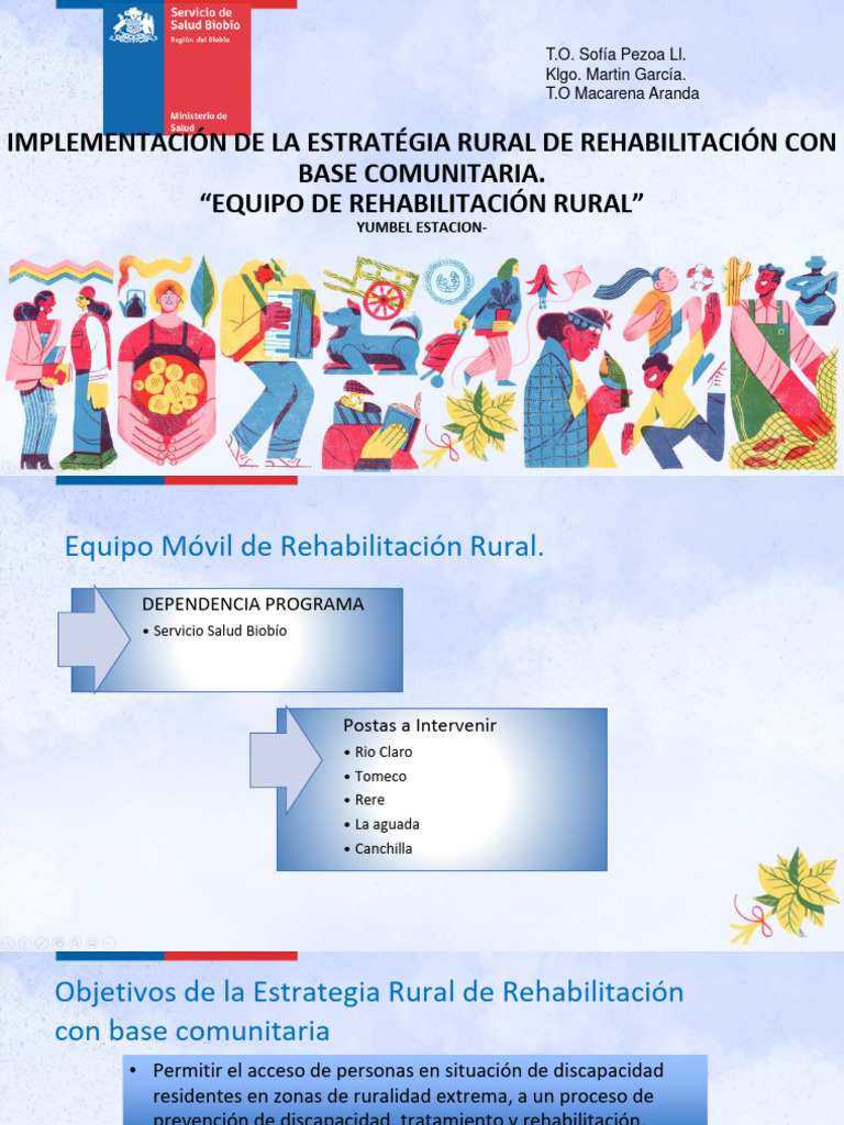 Presentacion Equipo Rehabilitacion Rural Sofi-Martin | PDF | Medicina CLINICA