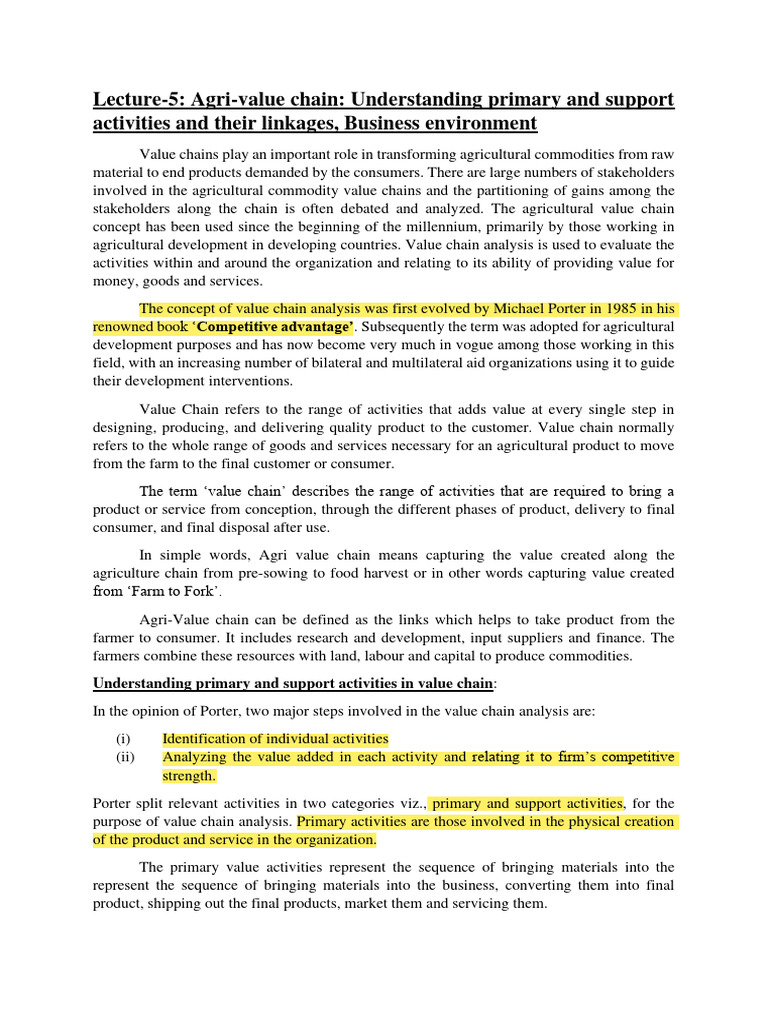 5th Theory Lecture-5 | PDF | Value Chain | Logistics