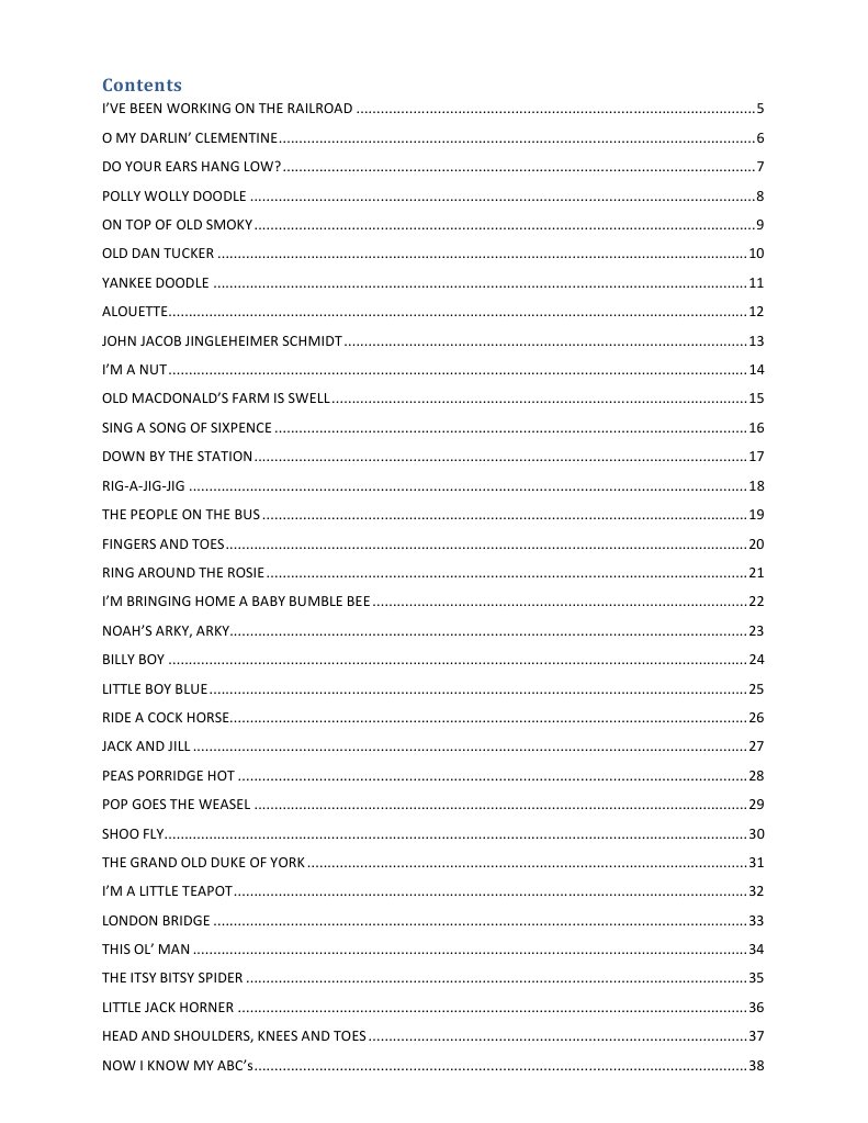 120 Silly Songs Lyrics | PDF
