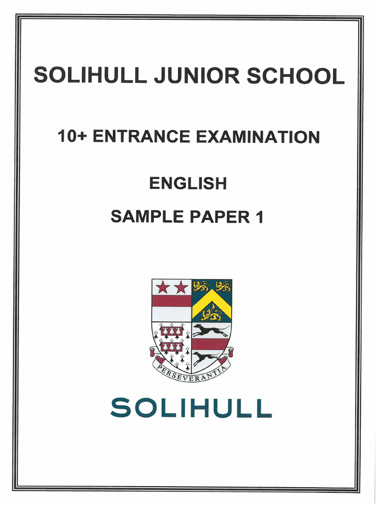 10+ English Sample Paper 1 | PDF