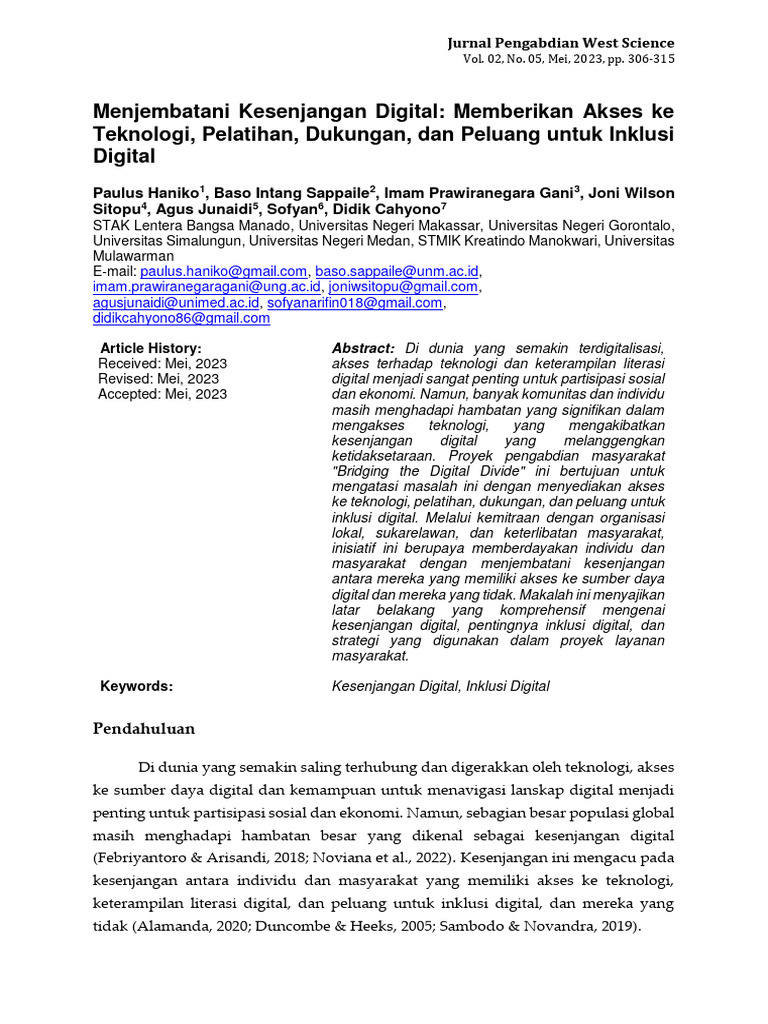 Menjembatani Kesenjangan Digital | PDF | Ilmu Sosial