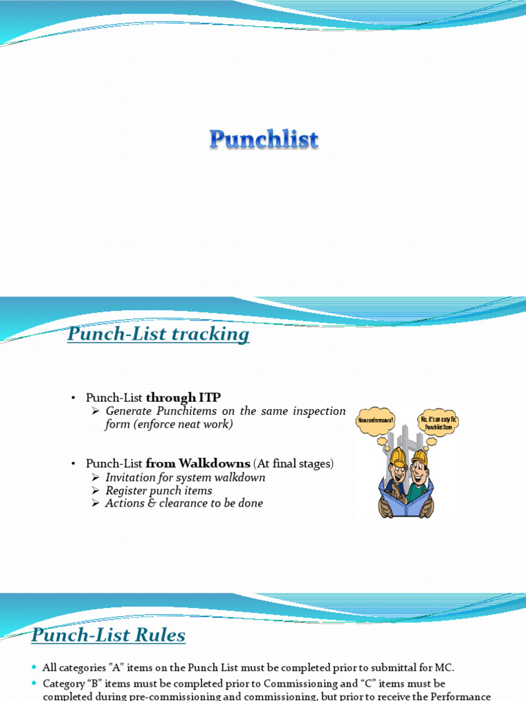 Punch List | PDF