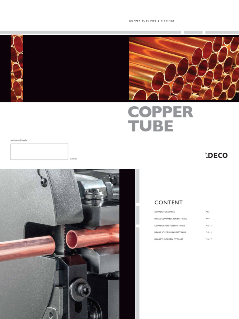 Deco-Copper Tube Pipe & Fittings Catalogue - A4-20p - PV | Download ...