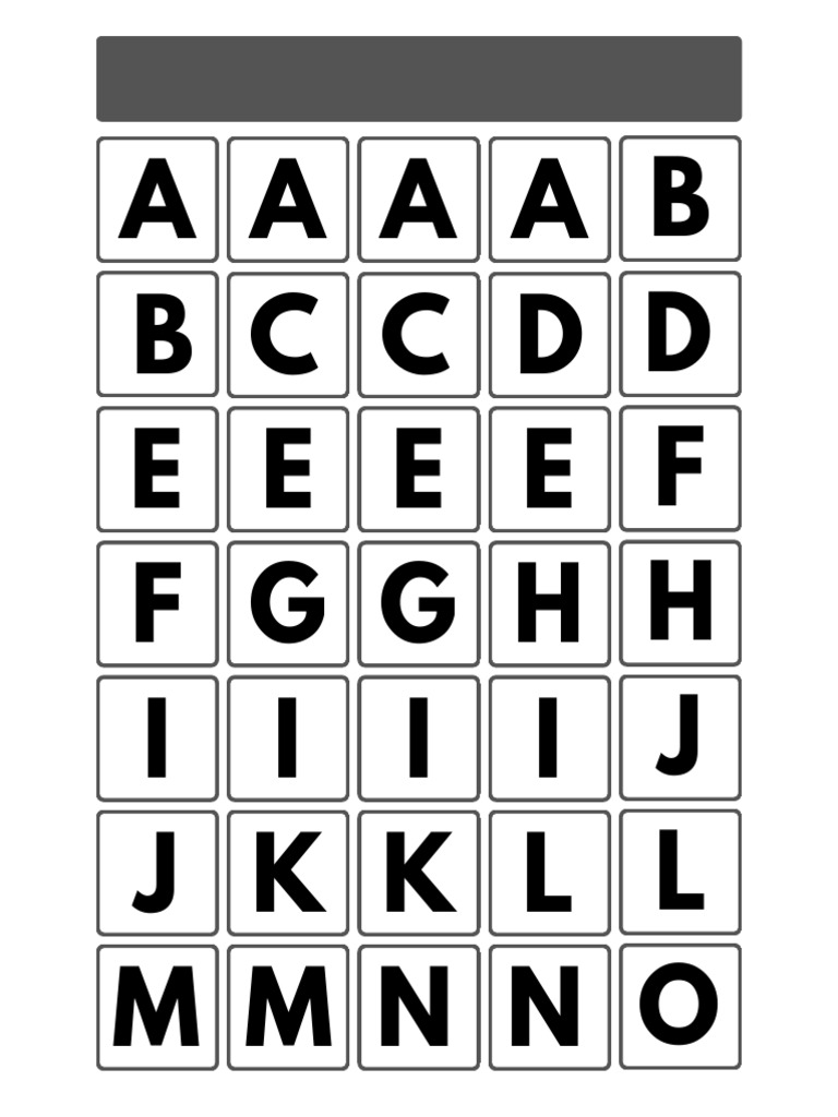 Printable Letter Tiles | PDF | Juegos y actividades