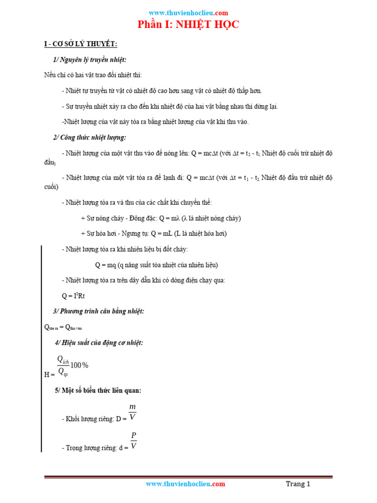 BDHSG Ly 9 Phan Nhiet Hoc | PDF