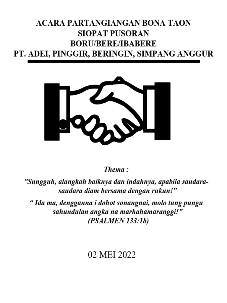 Partangiangan Bona Taon 2022 | PDF | Agama & Spiritualitas
