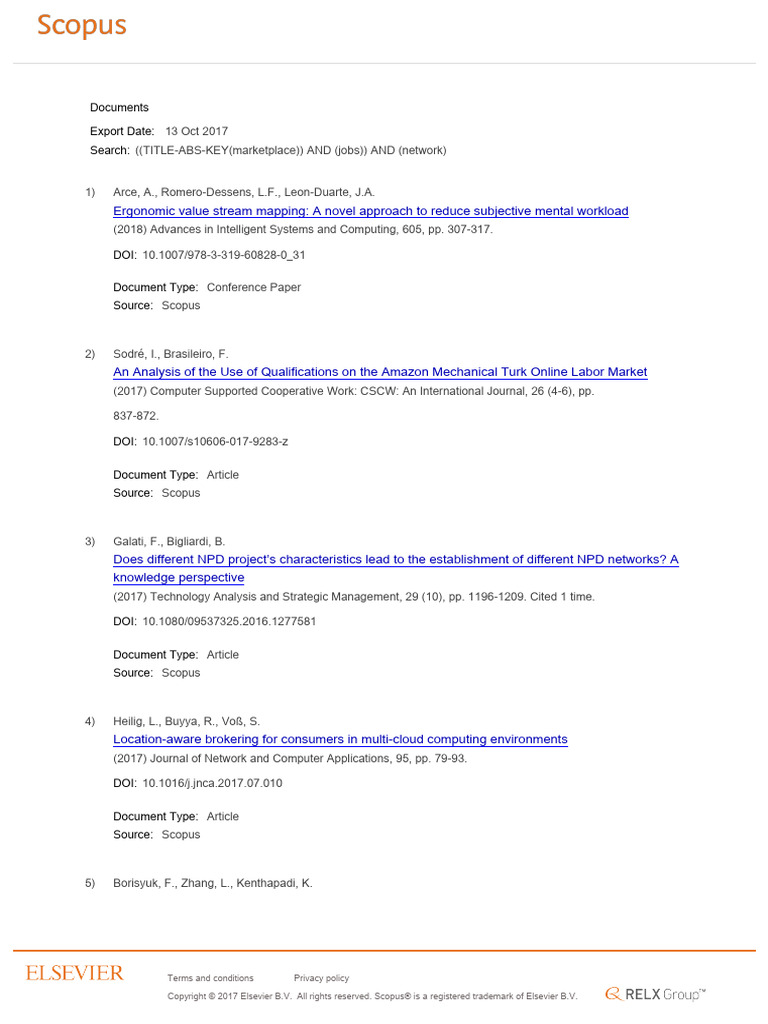 Scopus Results | PDF | Elsevier | Privacy