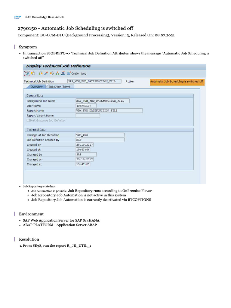 Automatic Job Scheduling | PDF