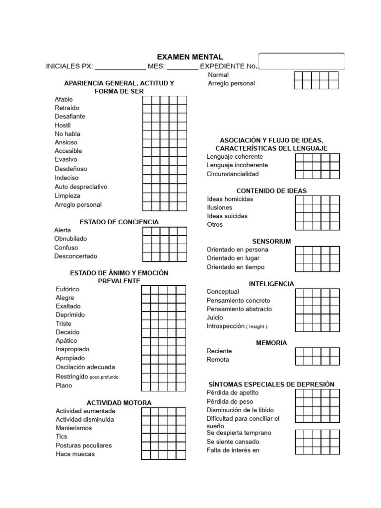 Examen Mental | PDF | Ciencia cognitiva | Las emociones