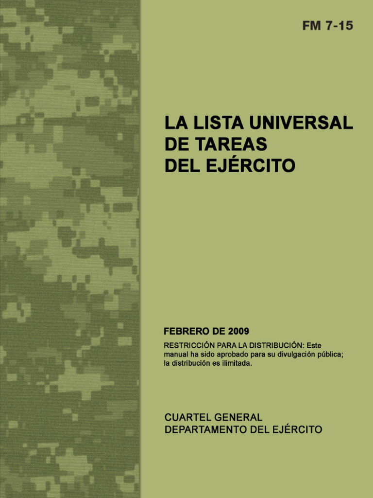Lista Universal de Tareas Tacticas | PDF | Militar | Brazos combinados