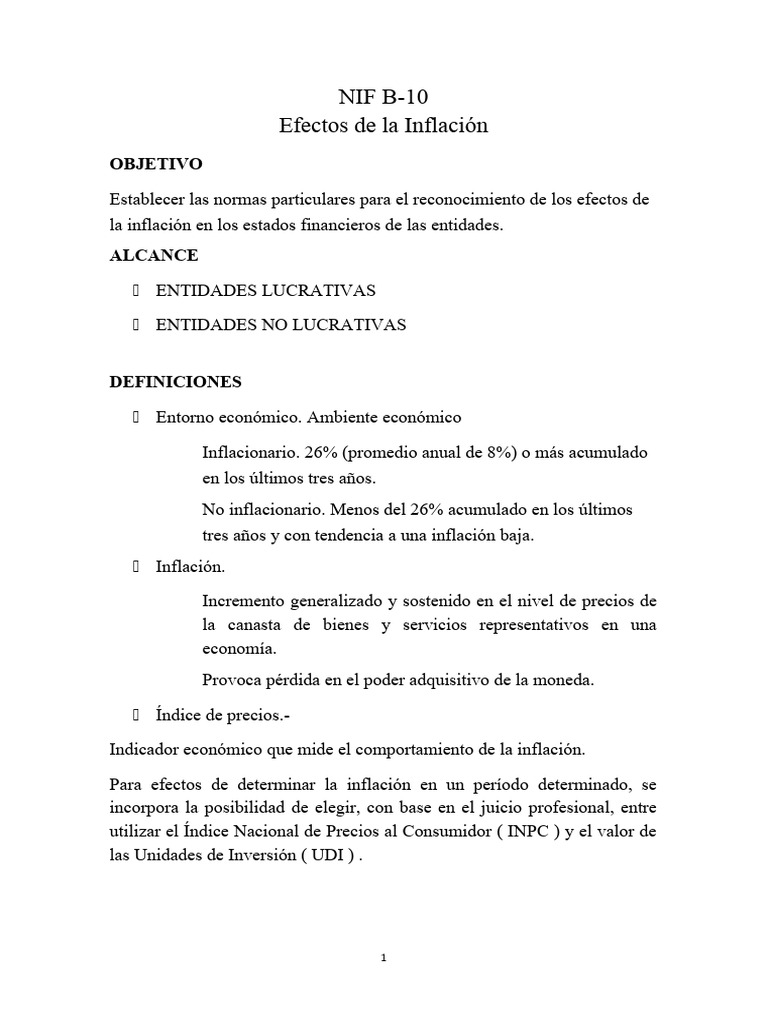 Resumen B-10 | PDF | Inflación | Precios